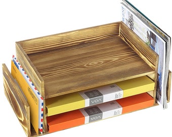 Wood Paper Tray | Etsy