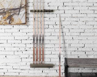 Wood Pool Cue Rack | Etsy