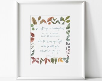 Scripture Wall Art Joshua 1:6 Instant Download Printable - Etsy