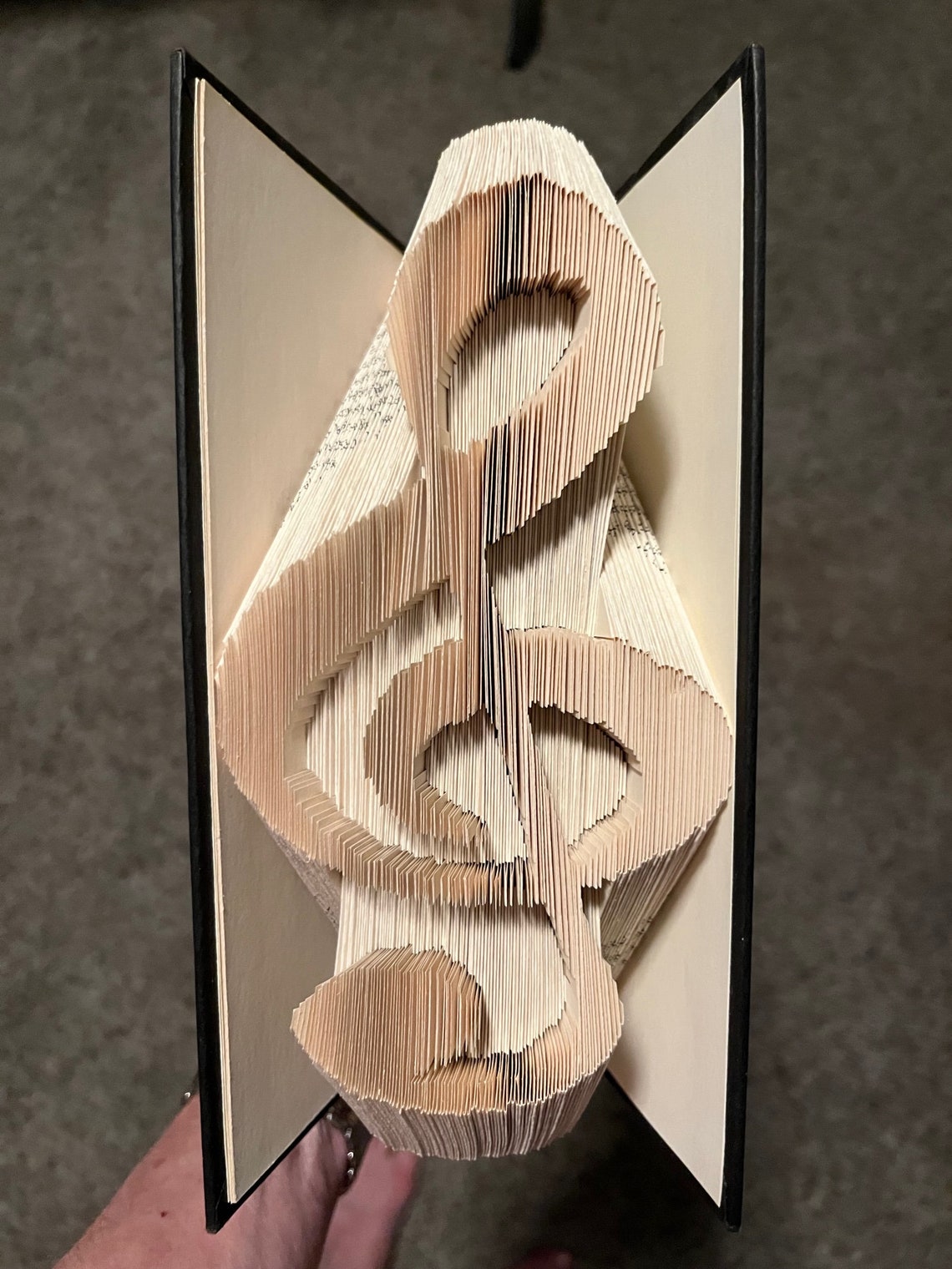 Treble Clef Bookfolding Pattern | Etsy