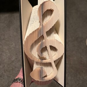 Treble Clef Bookfolding Pattern - Etsy