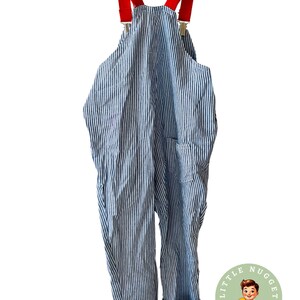 Vintage Pin-stripe Suspender Overalls 100% Cotton - Etsy