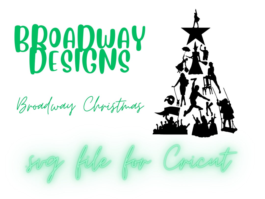 Broadway Musical Christmas Silhouette Design Vector PNG SVG Cutting ...