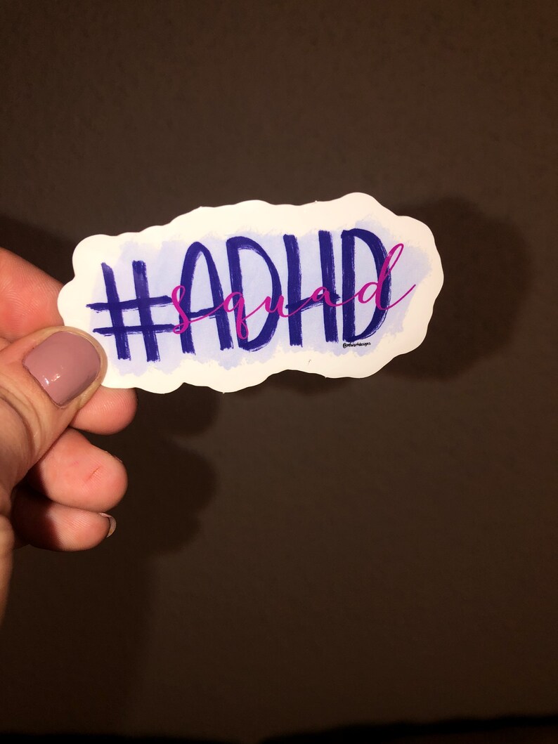 ADHD SQUAD Sticker. Adhd Sticker Waterbottle Tablet Laptop | Etsy