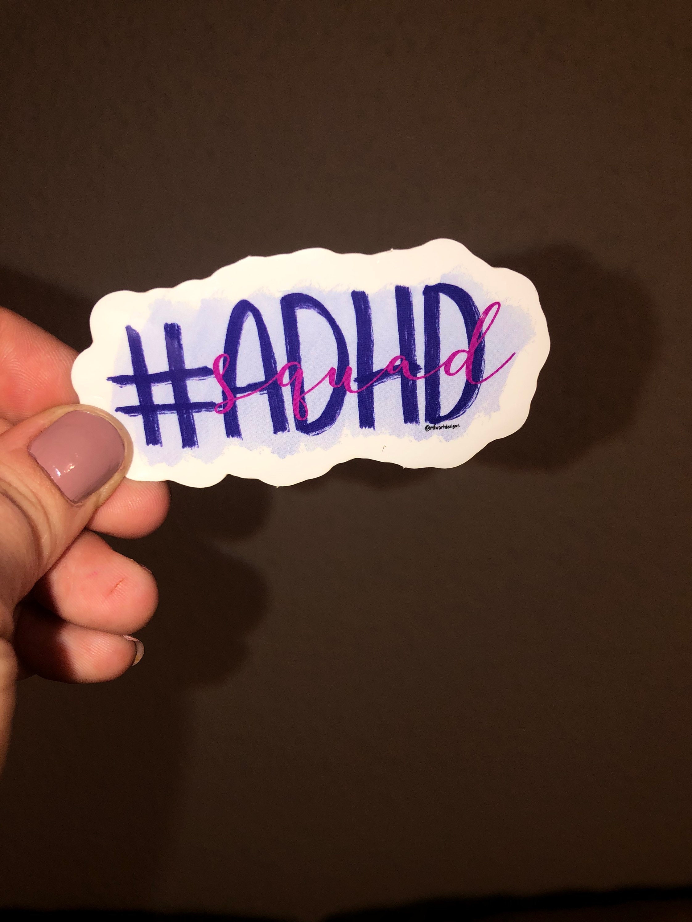 ADHD SQUAD Sticker. Adhd Sticker Waterbottle Tablet Laptop Phone Binder ...