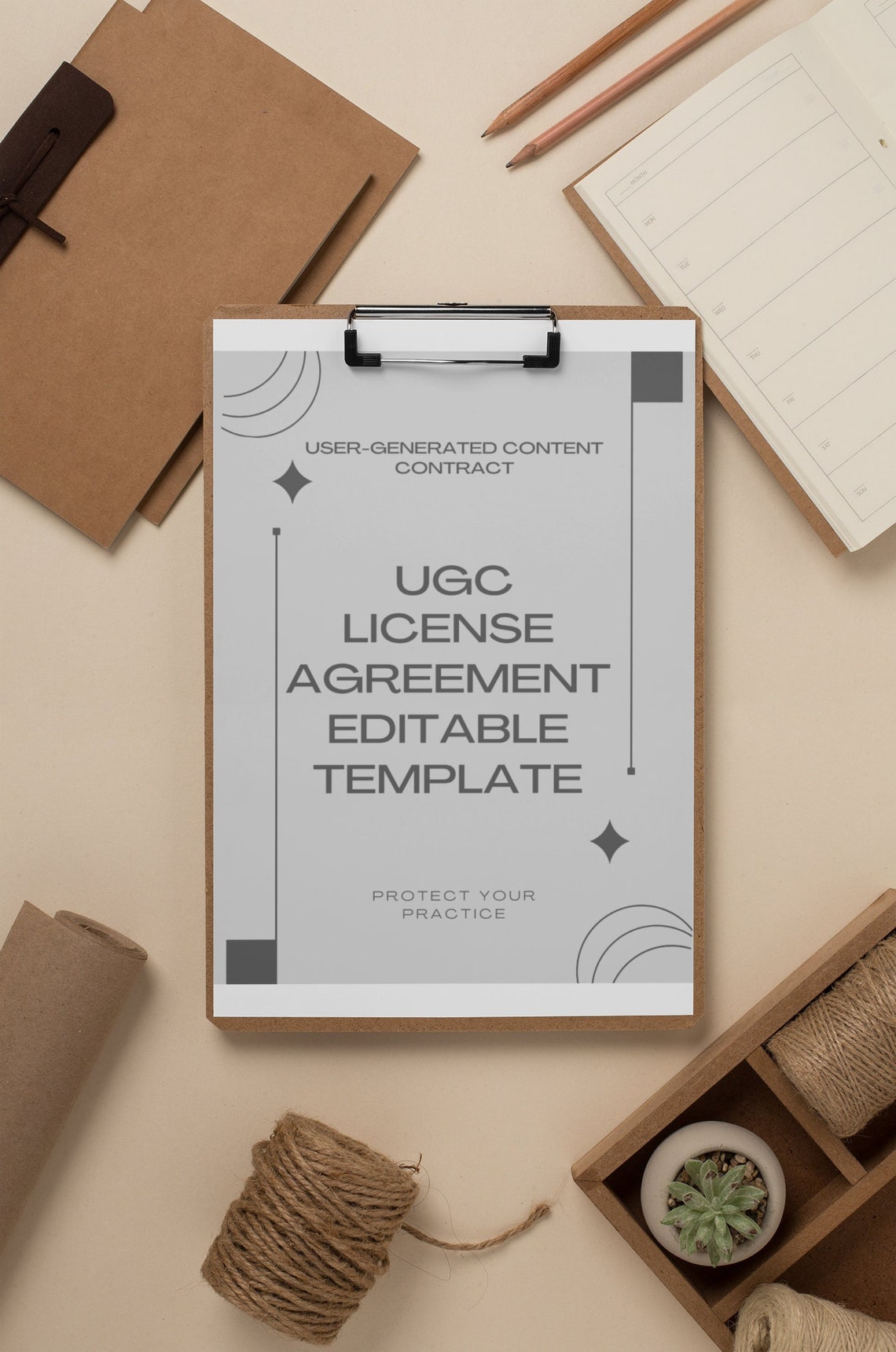 UGC Creator Contract Template Editable User generated Etsy