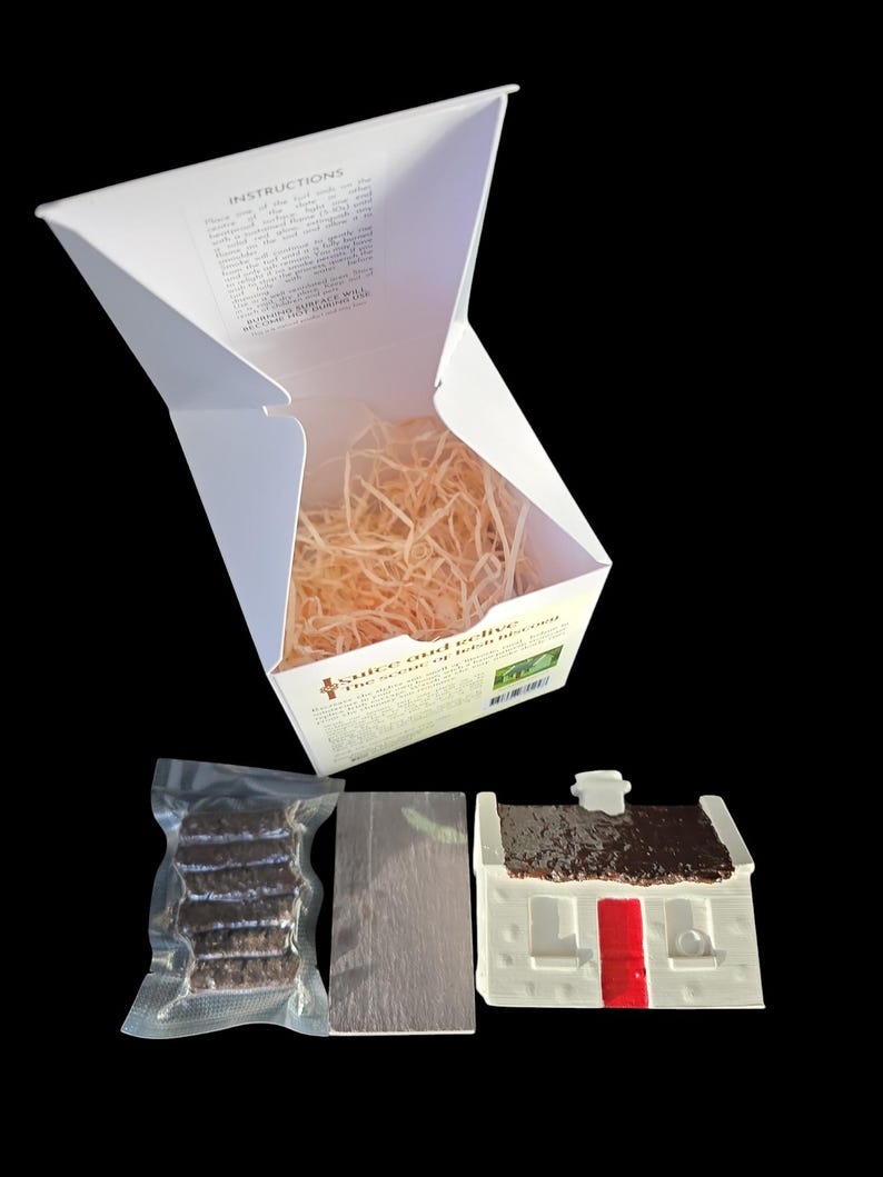 Irish Turf / Peat Incense Authentic Smoking Irish Cottage Set - the ...