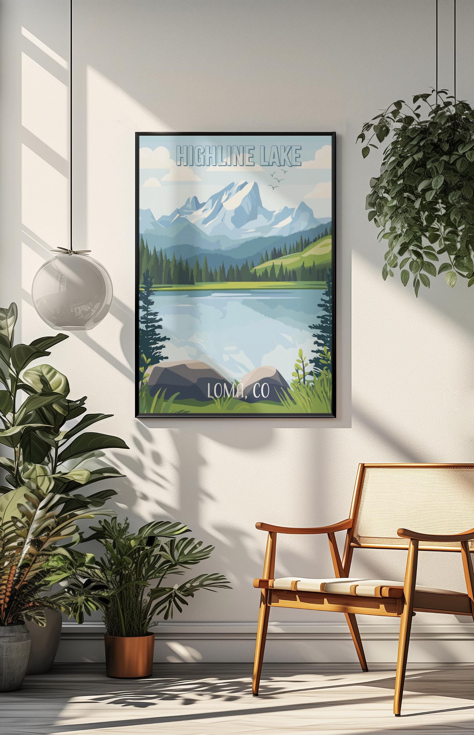 Highline Lake State Park, Mountain Wall Art Poster, Matte Vertical ...