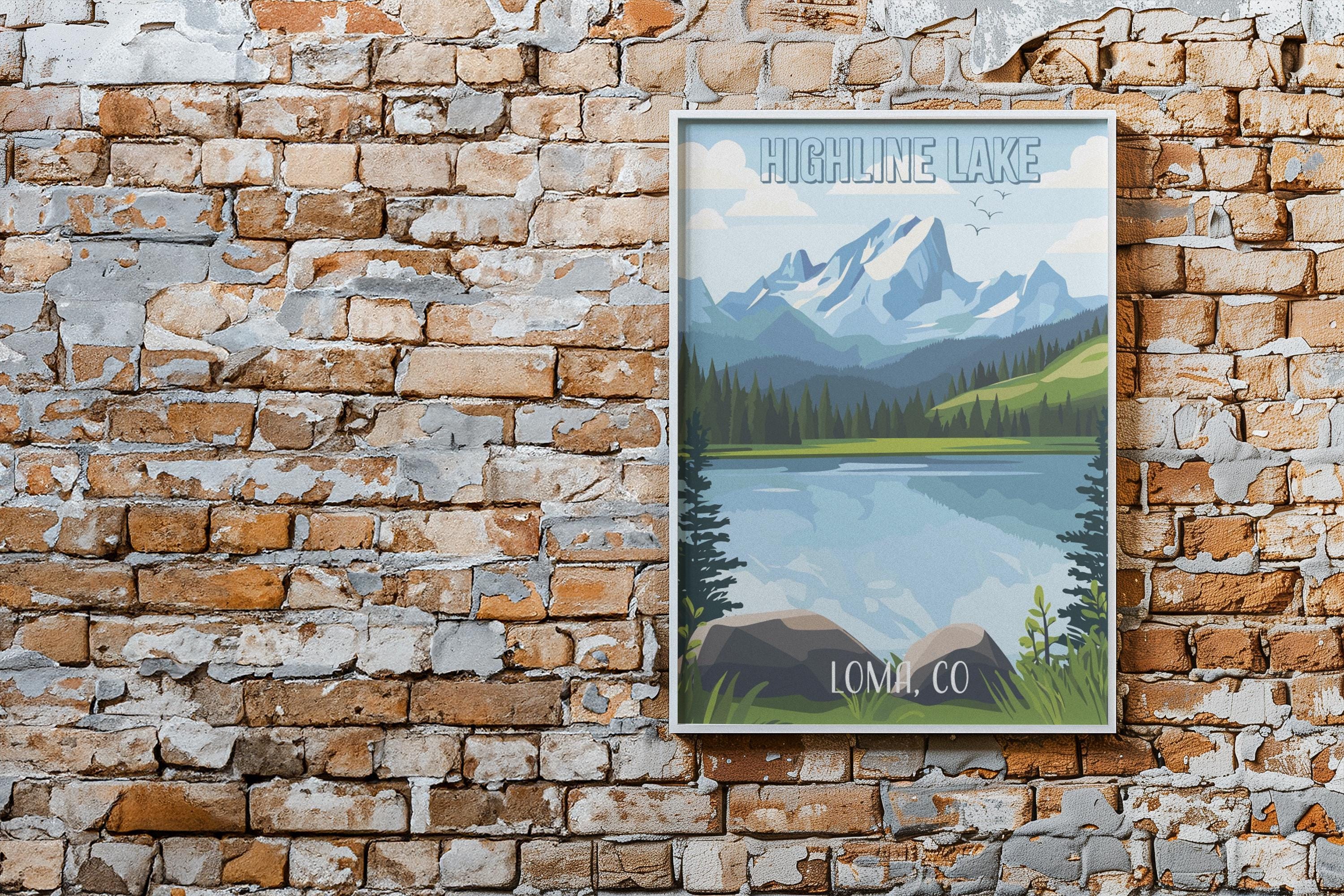 Highline Lake State Park, Mountain Wall Art Poster, Matte Vertical ...
