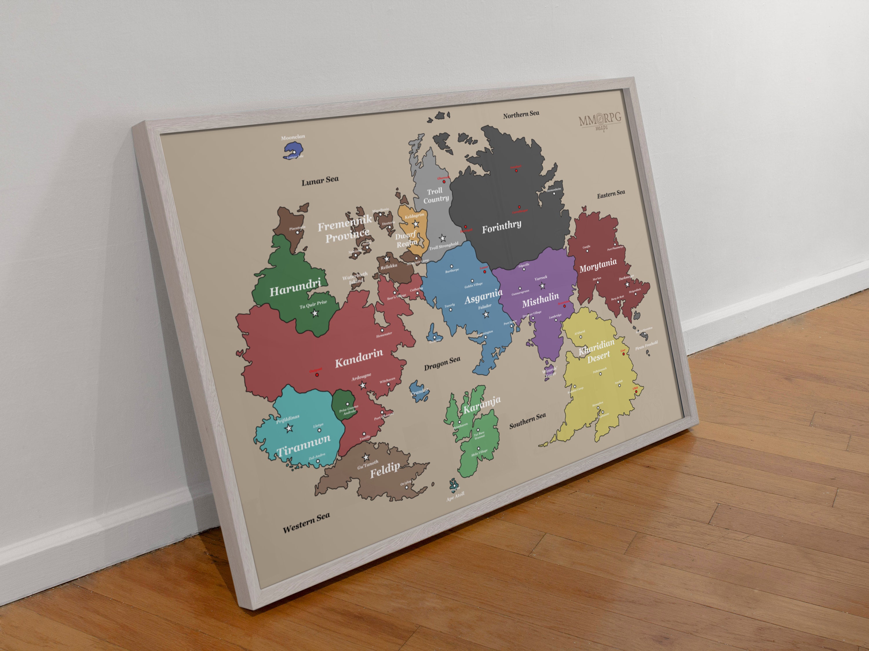 Old School Runescape World Map Premium Art Print Classic RS | Etsy