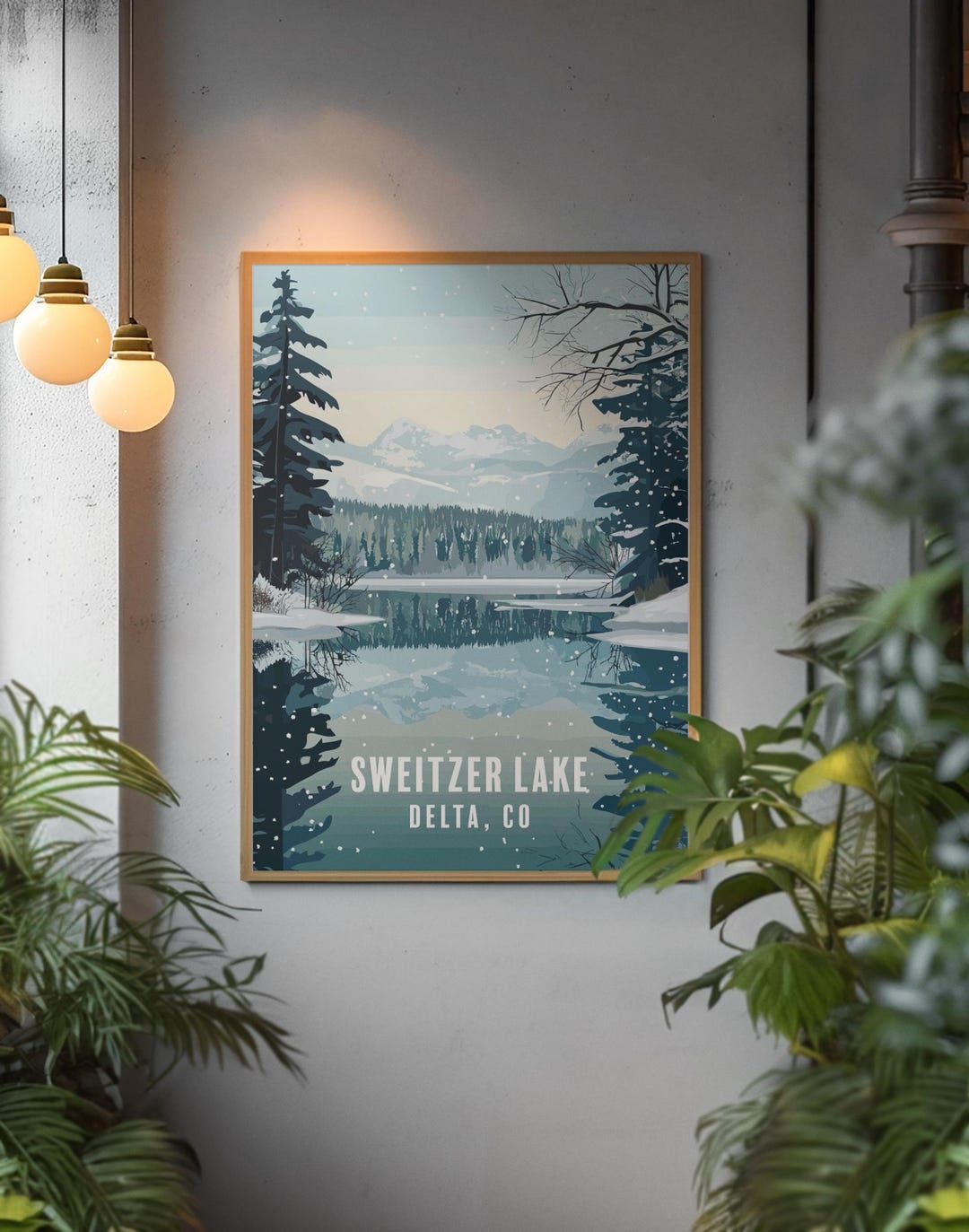 Sweitzer Lake State Park, Mountain Wall Art Poster, Matte Vertical ...