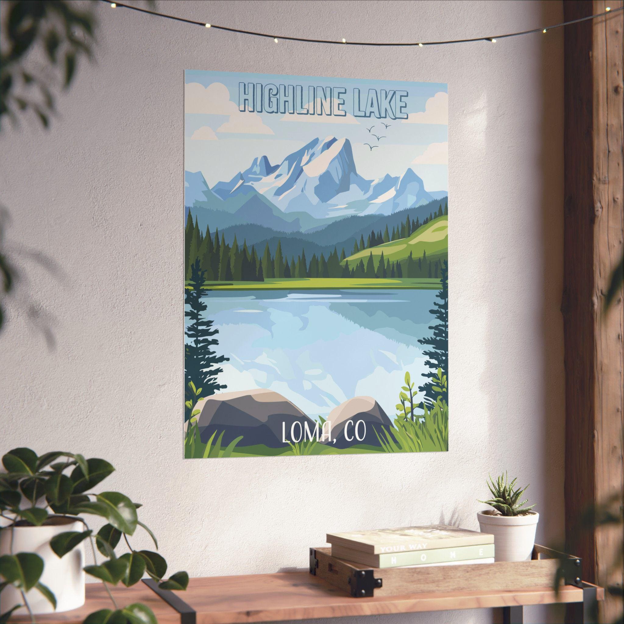 Highline Lake State Park, Mountain Wall Art Poster, Matte Vertical ...
