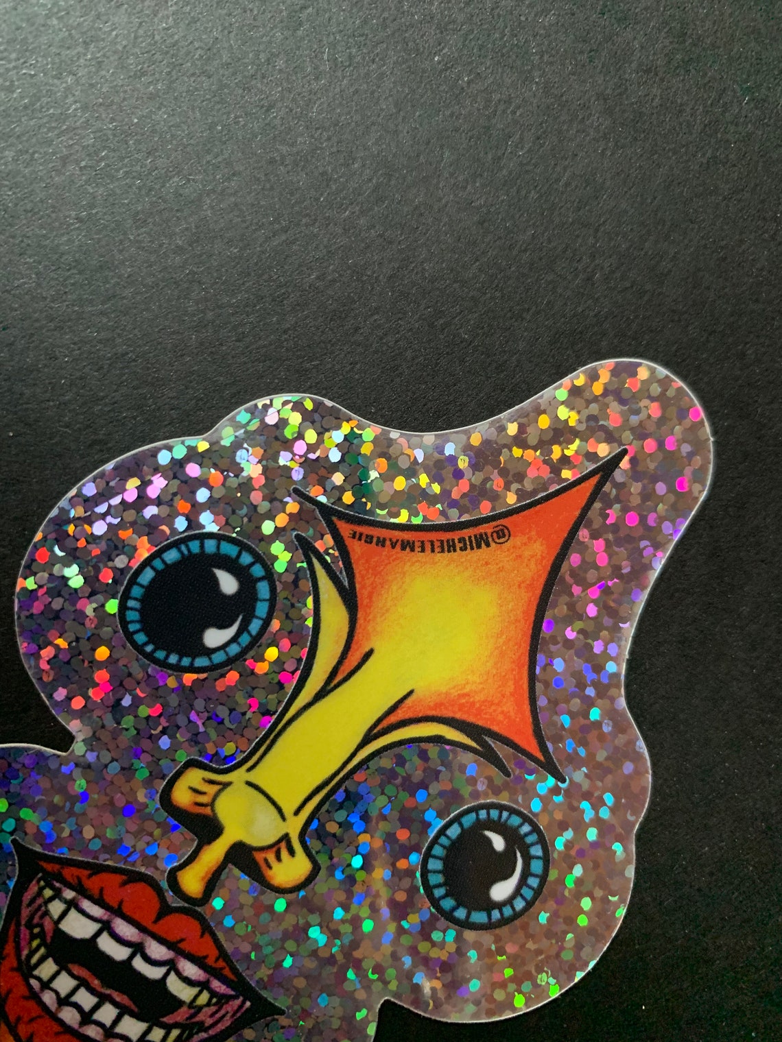 Shocker Custom Glitter Sticker | Etsy