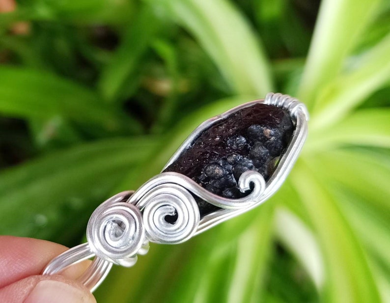 ELLORA JEWEL Tektite Meteorite Wire Wrapped Pendant Raw Artisan Jewelry ...