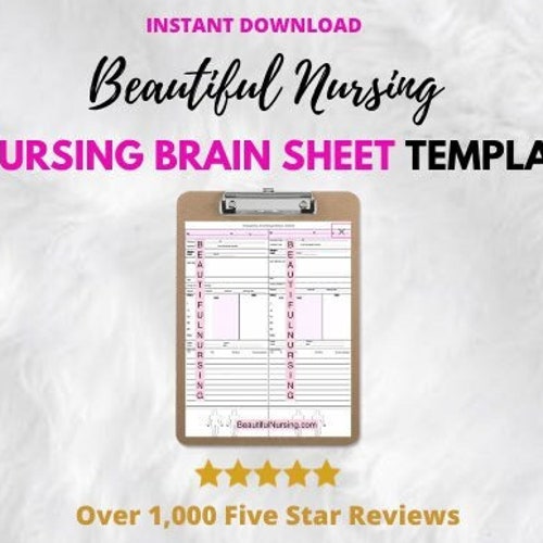 6 Patient Simple Nursing Brain Sheet - Etsy