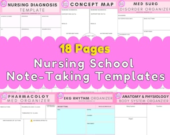 Nursing Note Taking Template - Etsy