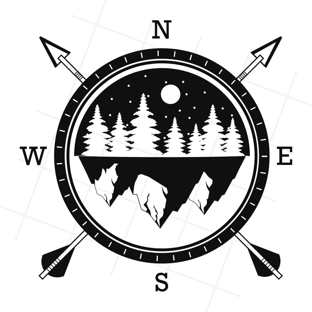 Compass Cut File, SVG, PNG - Etsy