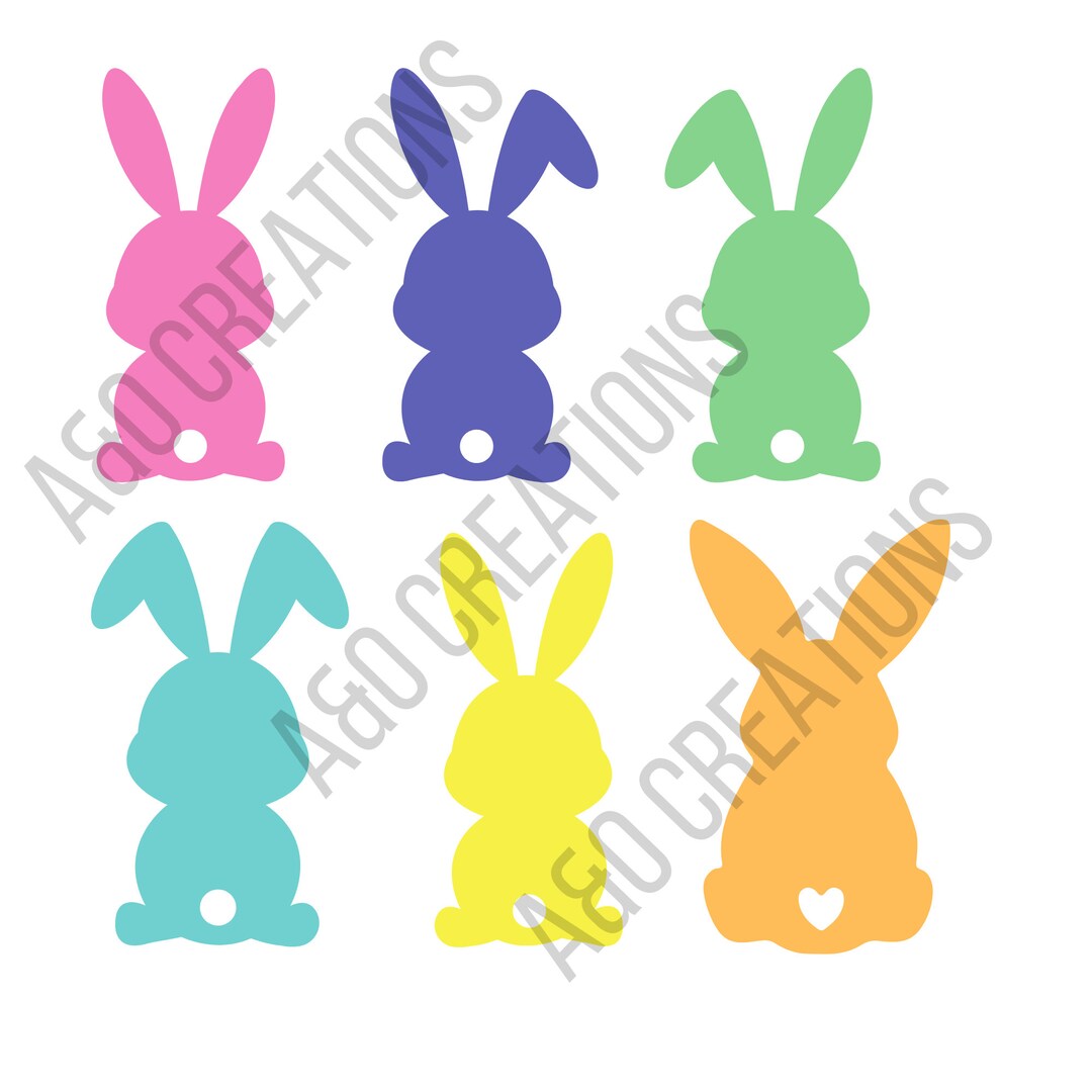 Bunny Silhouette, Easter Bunny, Easter SVG, PNG - Etsy