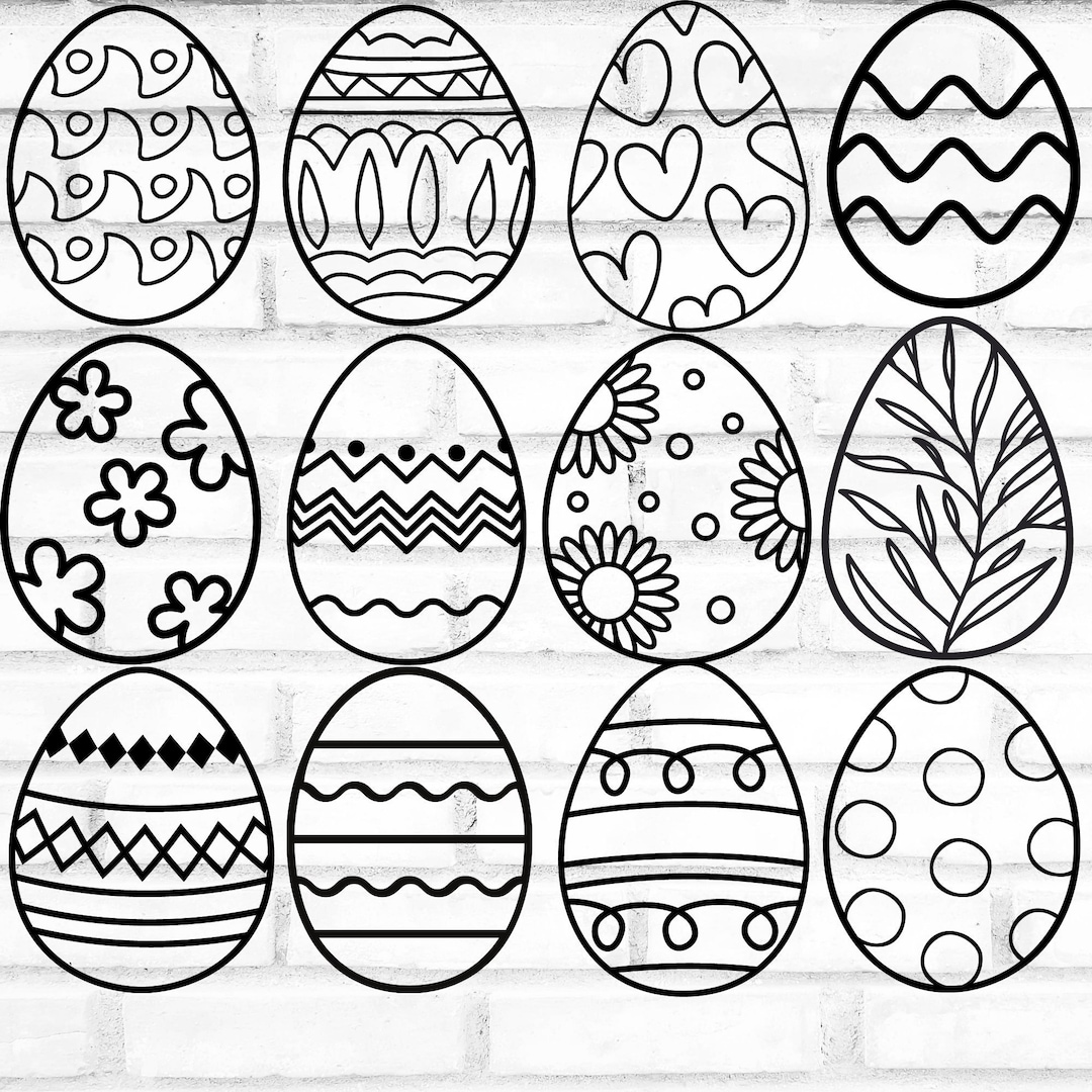 Easter Egg Bundle, Easter Egg SVG, PNG, Cut File - Etsy