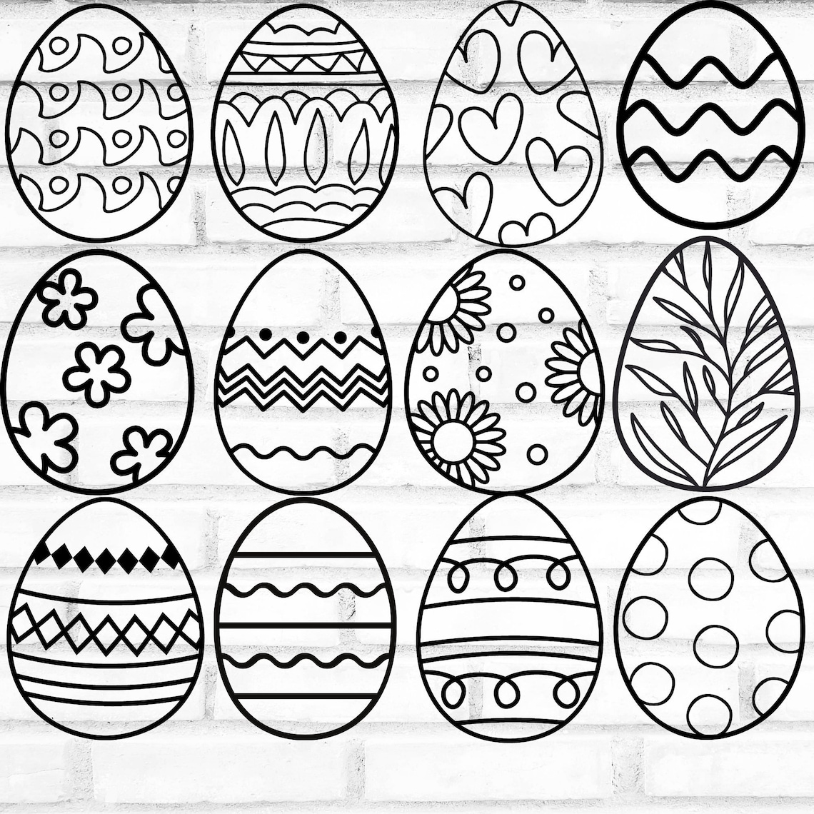 Easter Egg Bundle, Easter Egg SVG, PNG, Cut File - Etsy