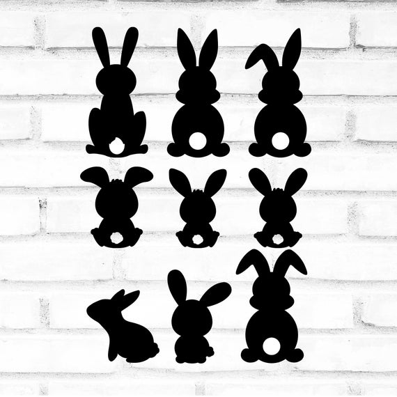 Easter Bunny Silhouette Outline
