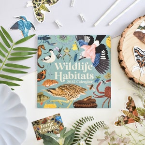 Recycled British Wildlife Habitats Calendar 2025 Illustrated Daily ...