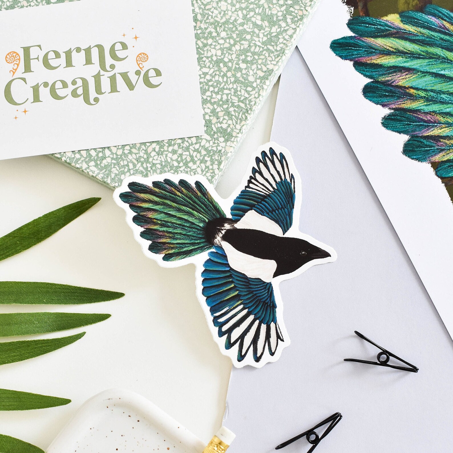 Magpie Vinyl Sticker Bundle Bird Laptop Decal Magpie | Etsy UK