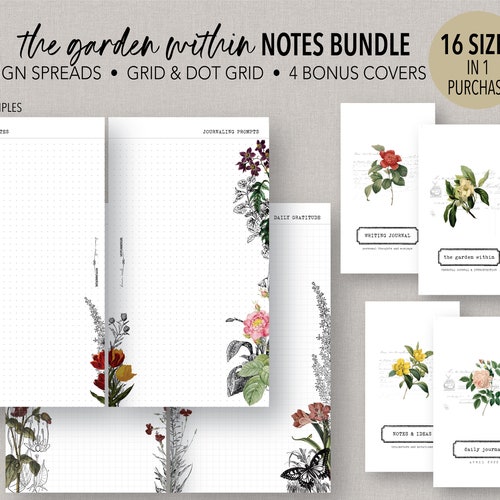 STICKY NOTES FILLABLE the Garden Within Bundle Collab With - Etsy