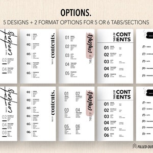 MINI HP *FILLABLE* Table of Contents Bundle | Fillable & Printable ...