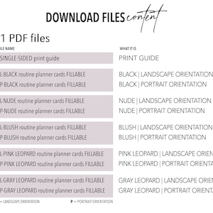 ROUTINE *FILLABLE* Planner Cards Bundle | Routine Cards | Task Cards ...