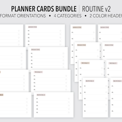 Planner Cards - Etsy