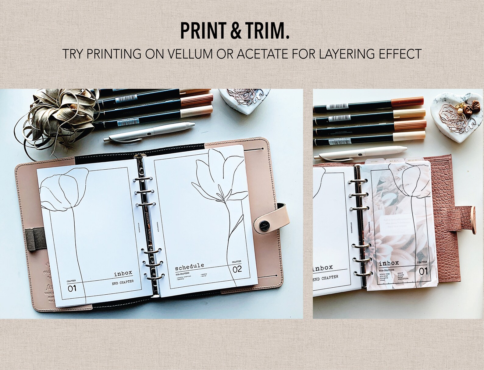 A5 FILLABLE Rachel's FLORAL CHAPTER Covers Fillable & | Etsy