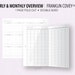FRANKLIN COVEY Compact FILLABLE Yearly / Monthly Overview | Etsy