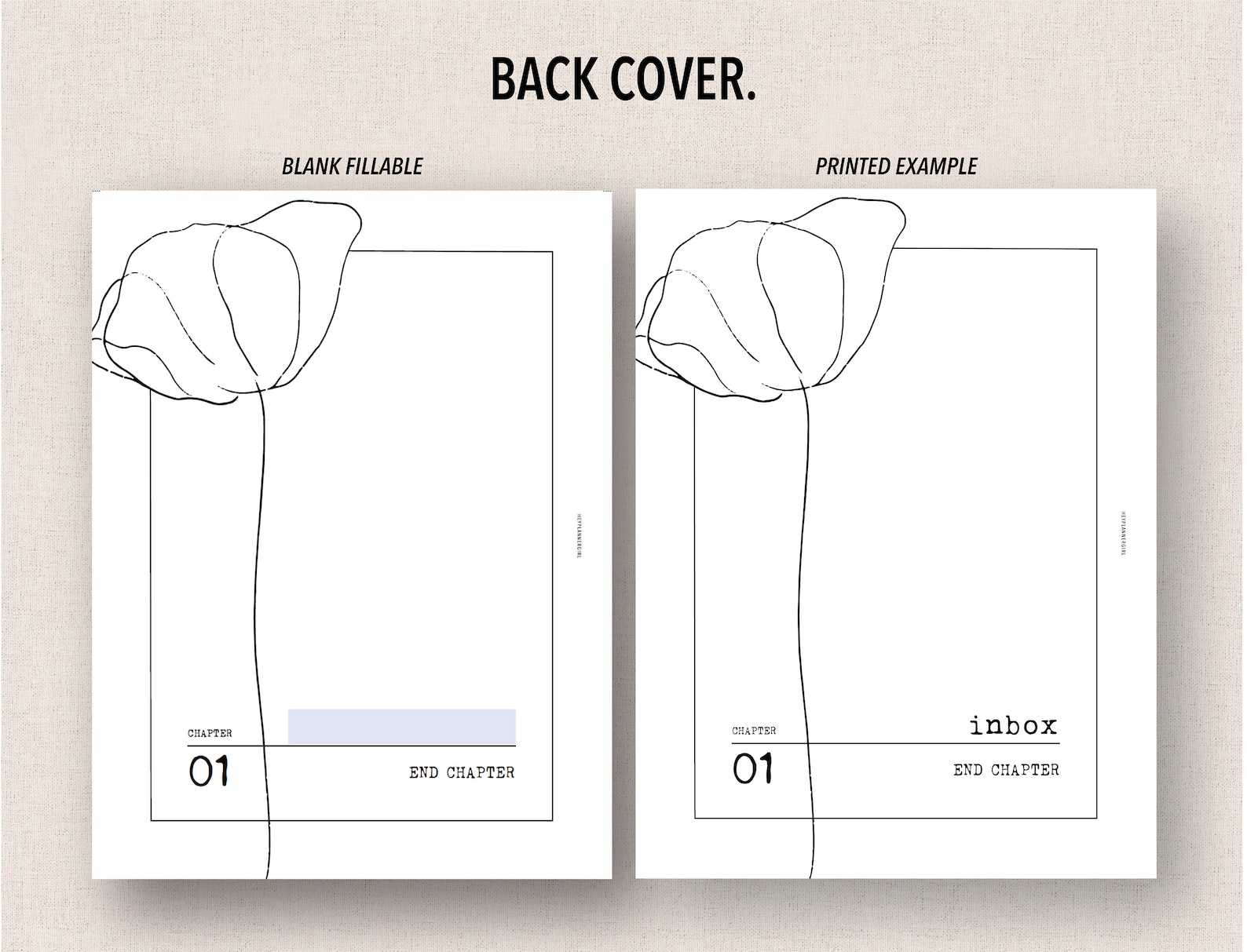 CLASSIC HP *FILLABLE* Rachel's Floral Chapter Covers | Fillable ...