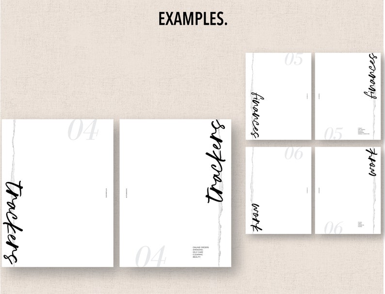 CLASSIC HP FILLABLE script Section Covers Fillable & | Etsy