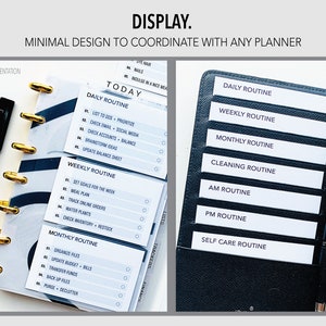 VERSATILE ROUTINE *FILLABLE* Minimal Planner Cards Bundle | Routine ...