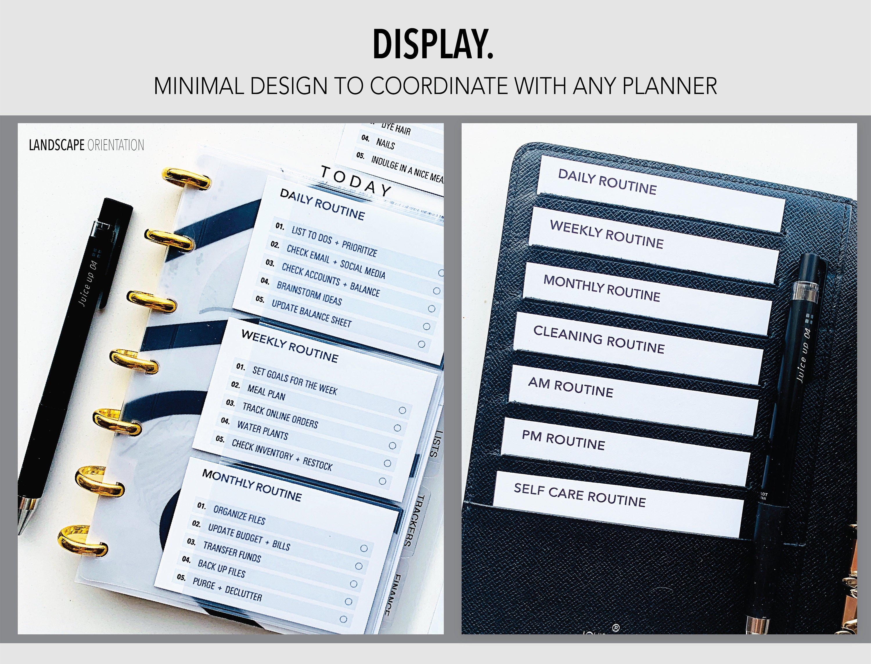 ROUTINE MINIMAL *FILLABLE* Planner Cards Bundle | Routine Cards | Task ...