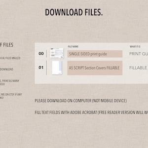 A5 *FILLABLE* {script} Section Covers | Fillable & Printable | 6 Cover ...