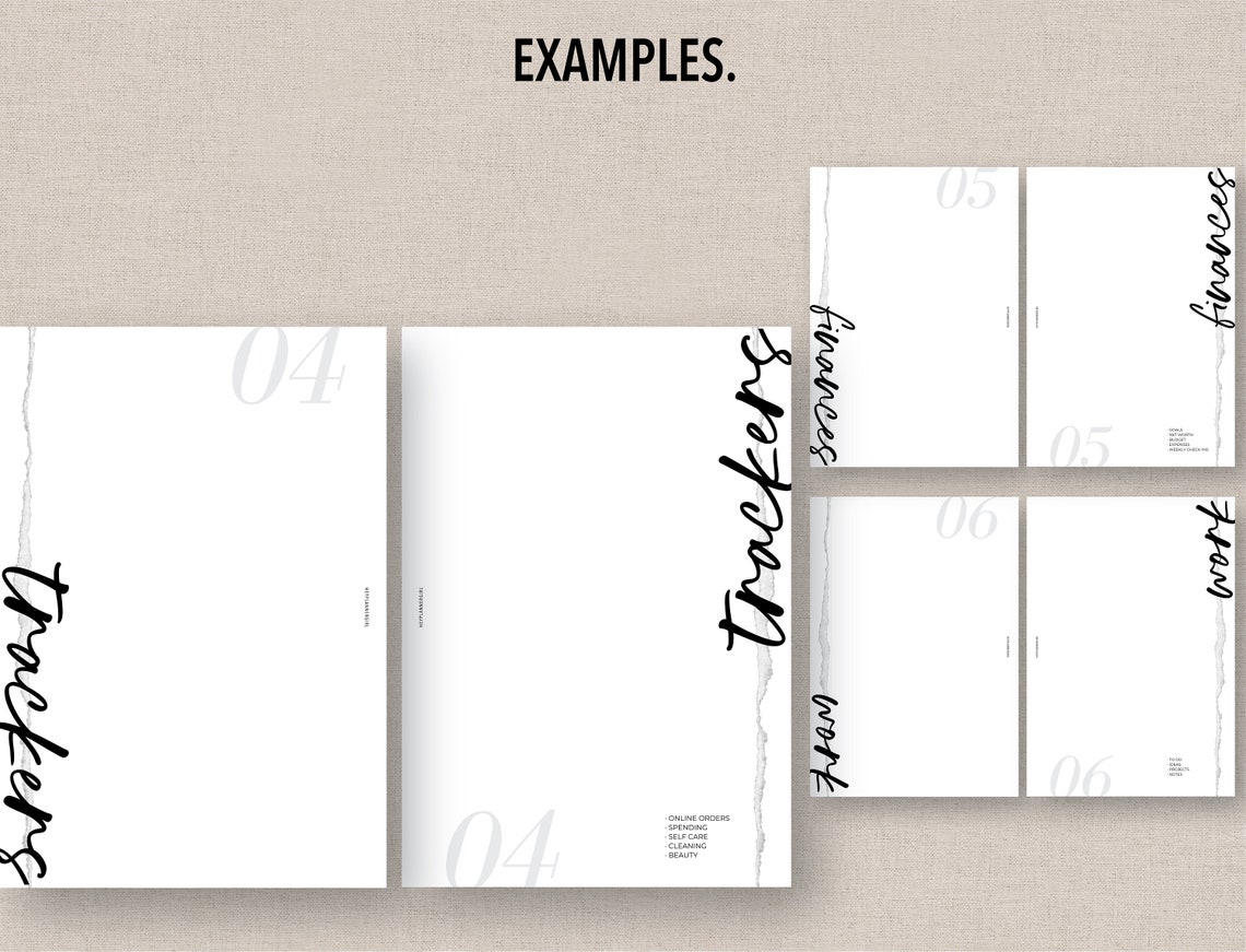 A5 FILLABLE script Section Covers Fillable & Printable | Etsy