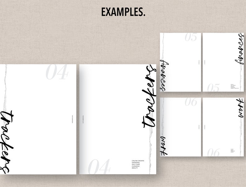 A5 FILLABLE script Section Covers Fillable & Printable | Etsy