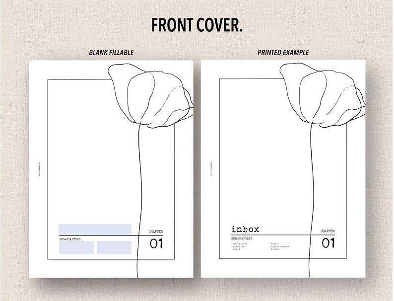 CLASSIC HP FILLABLE Rachel's Floral Chapter Covers - Etsy