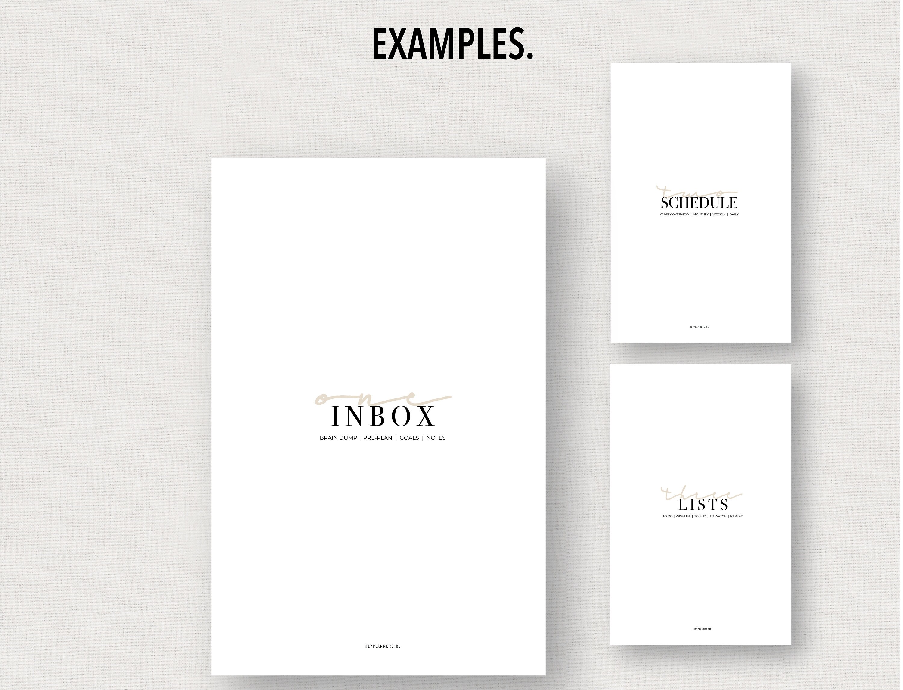 HALF LETTER FILLABLE minimal Section Covers Fillable & - Etsy