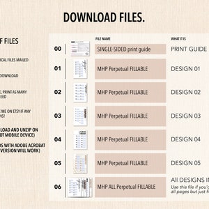 MINI HP *FILLABLE* Perpetual Calendar Bundle | Fillable & Printable | 5 ...