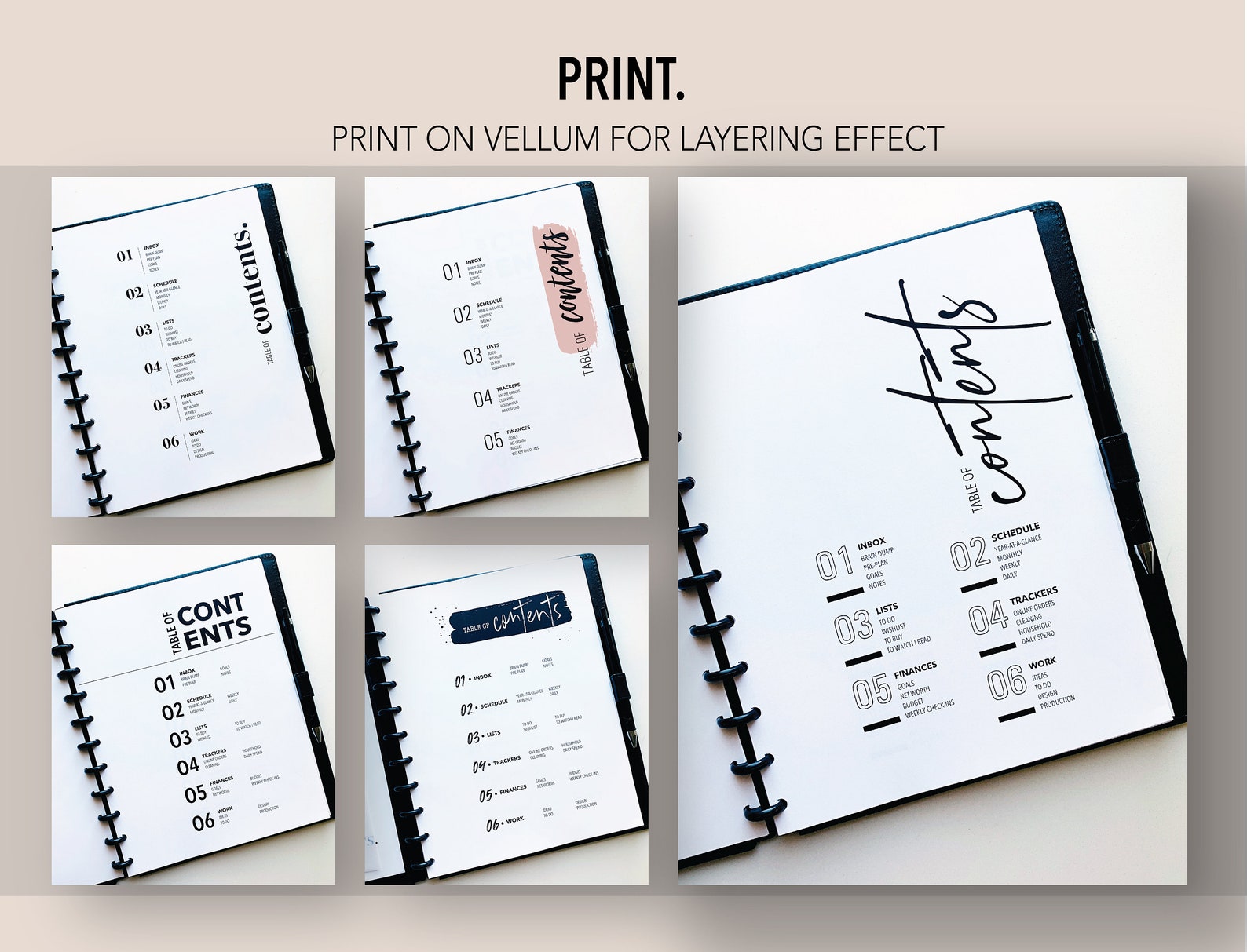 CLASSIC HP FILLABLE Table of Contents Bundle Fillable & - Etsy