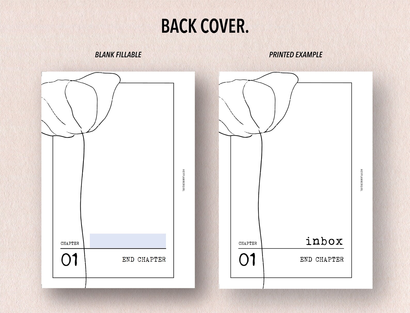 A6 FILLABLE RACHEL'S FLORAL Chapter Covers Fillable & | Etsy