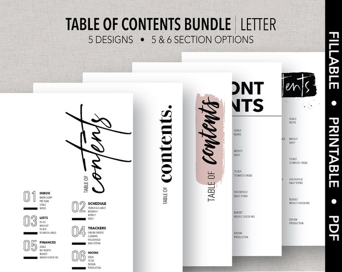 LETTER *FILLABLE* {script} Section Covers | Fillable & Printable | 6 ...