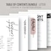 LETTER *FILLABLE* Table of Contents Bundle | Fillable & Printable ...