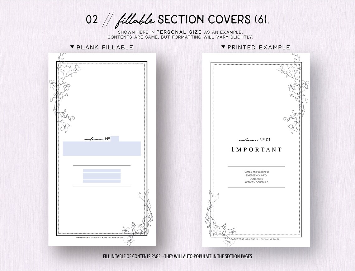 FRANKLIN_COVEY_COMPACT fillable the HOME MANAGEMENT Planner - Etsy