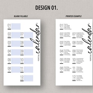 PERSONAL *FILLABLE* PERPETUAL Calendar Bundle | Fillable & Printable ...