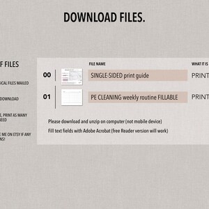 PERSONAL *FILLABLE* Cleaning WEEKLY Routine Insert | Fillable ...